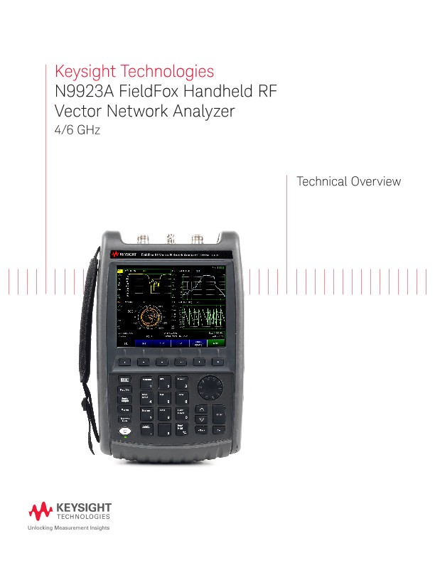 N9923A FieldFox Handheld RF Vector Network Analyzer 4/6 GHz PDF Asset Page | Keysight
